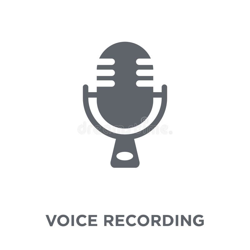 Voice Recording Icon Vector Sign And Symbol Isolated On White ...