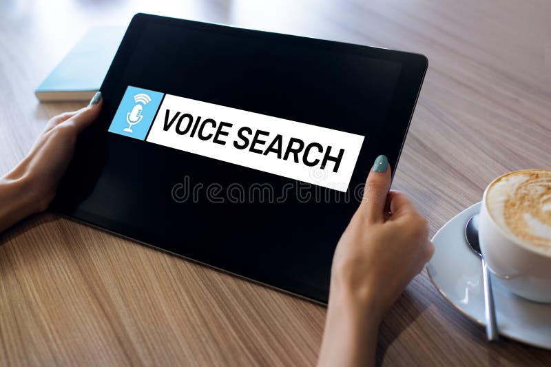 Voice Search Application on Device Screen. Internet and Technology ...