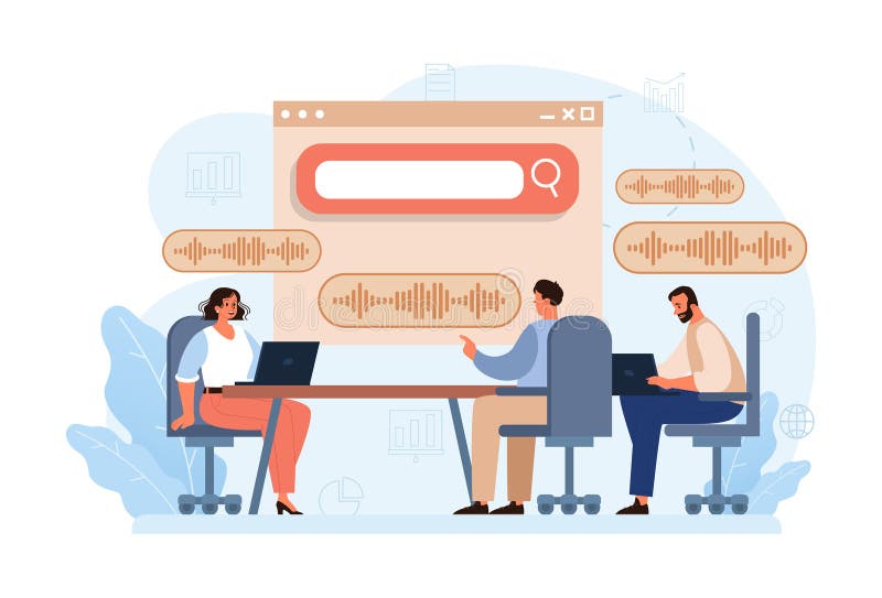 Voice Search. Artificial Intelligence Virtual Assistant Stock Vector ...