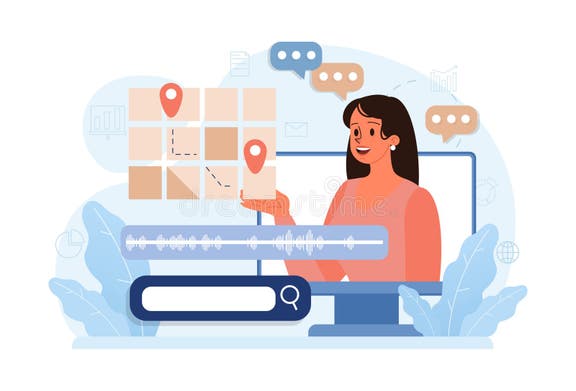 Voice Search. Artificial Intelligence Virtual Assistant. Character ...