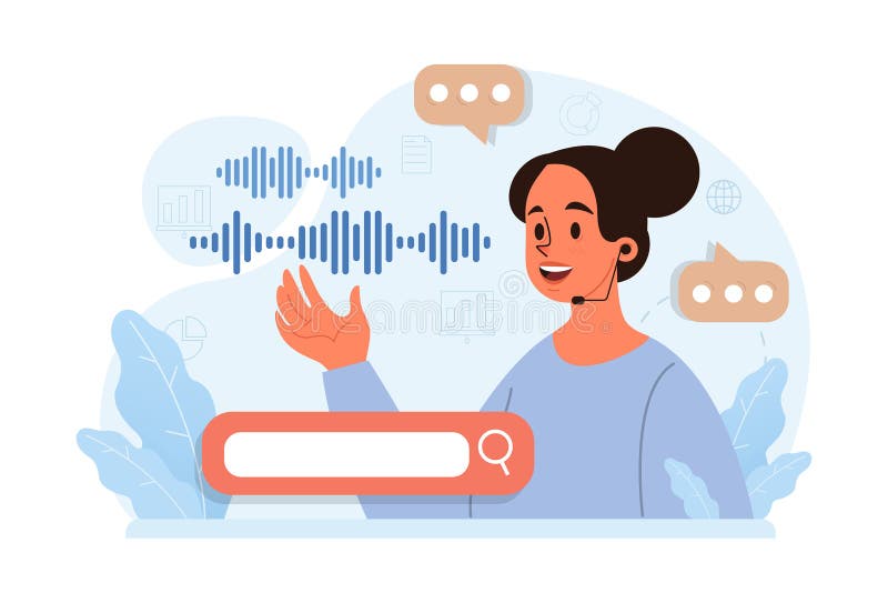 Voice Search. Artificial Intelligence Virtual Assistant. Character ...