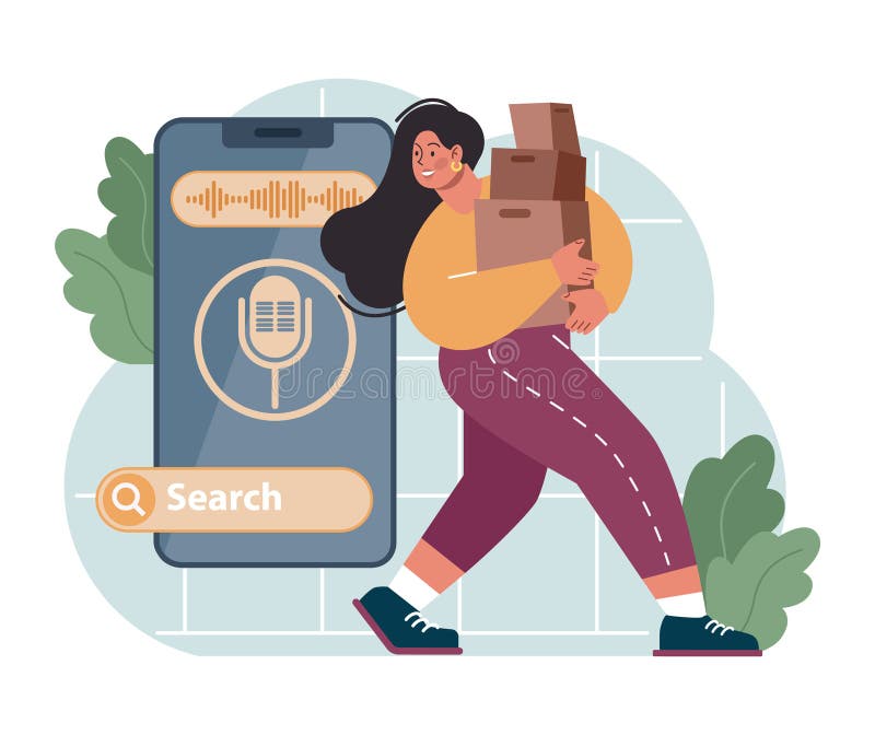 Voice Search. Artificial Intelligence Virtual Assistant. Character ...