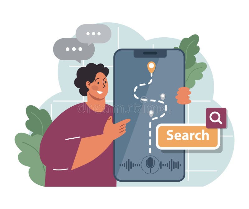 Voice Search. Artificial Intelligence Virtual Assistant Stock Vector ...