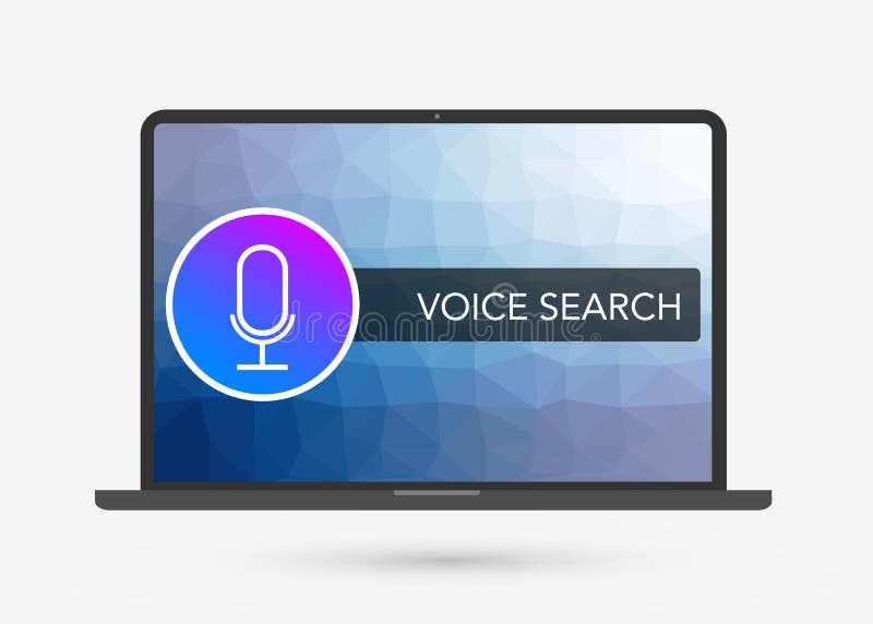 Voice Search Optimization Flat Illustration, Banner and Icons Stock ...