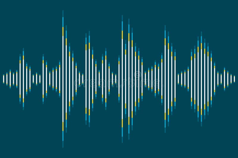 Sound Waveform Simple Blue Pattern Stock Vector - Illustration of ...
