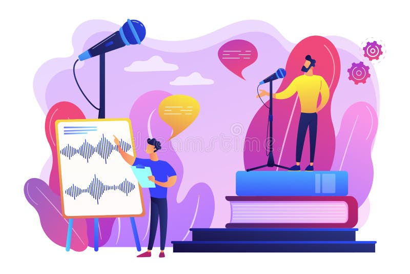 Voice and Speech Training Concept Vector Illustration Stock Vector ...