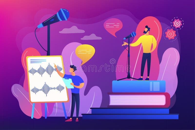 Voice and Speech Training Concept Vector Illustration Stock Vector ...