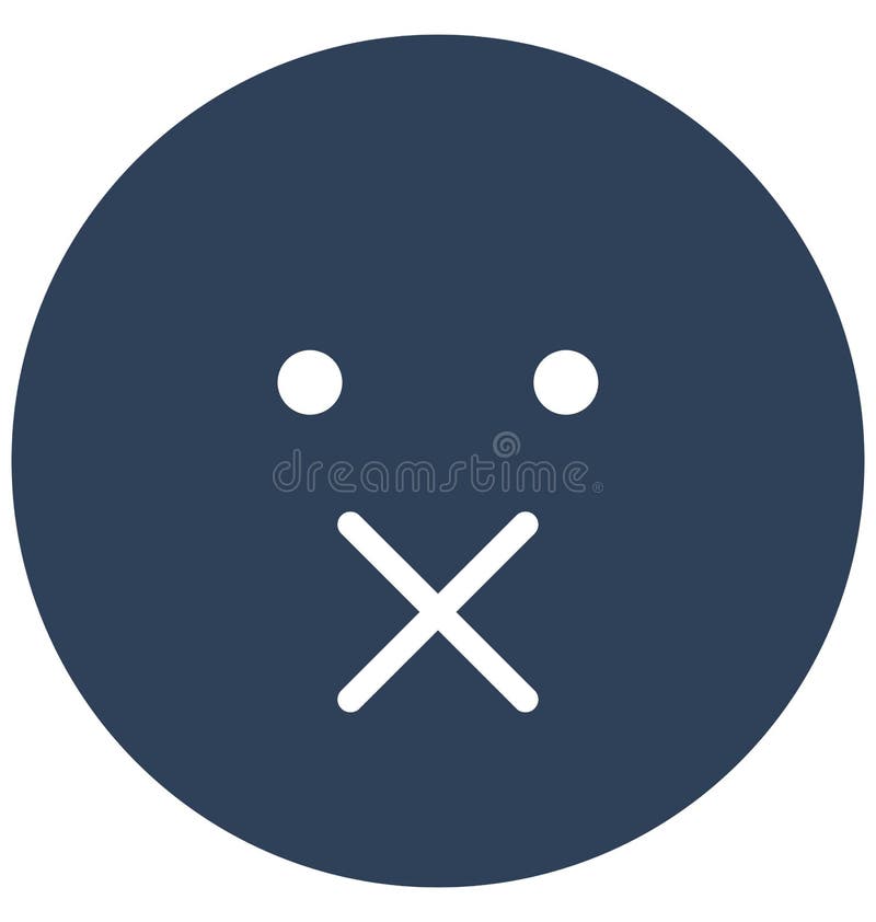 Voice less, Speechless Vector Isolated Icon Which Can Easily Modify or ...