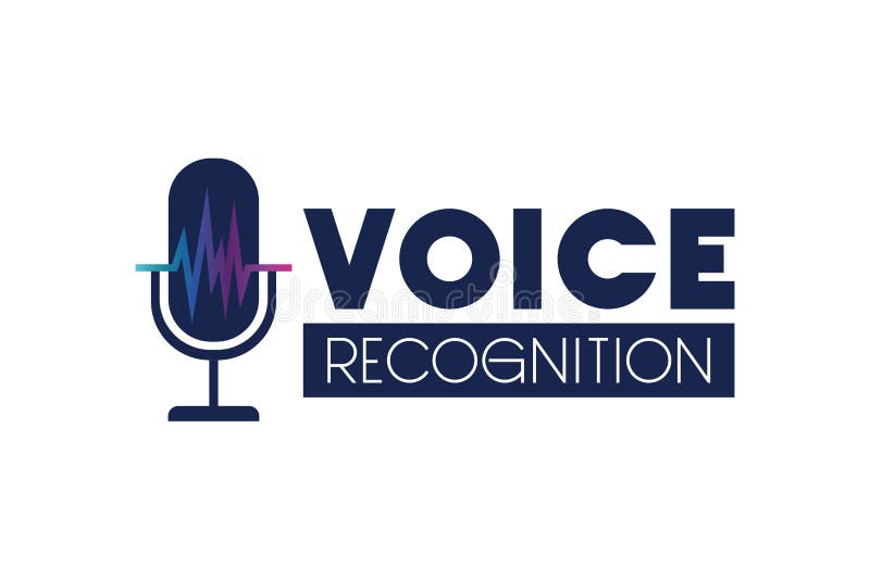 Voice Tech Label with Microphone and Sound Wave Stock Vector ...