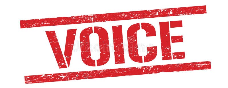 VOICE Text on Red Vintage Lines Stamp Stock Illustration - Illustration ...