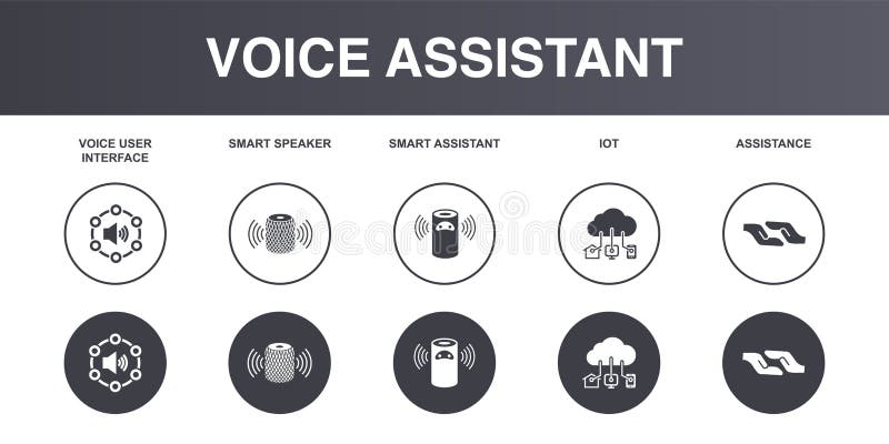 Voice User Interface, Smart Speaker Stock Vector - Illustration of ...