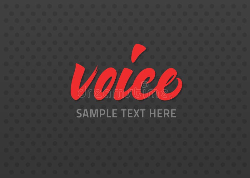 Voice vector lettering stock vector. Illustration of drawing - 123565950