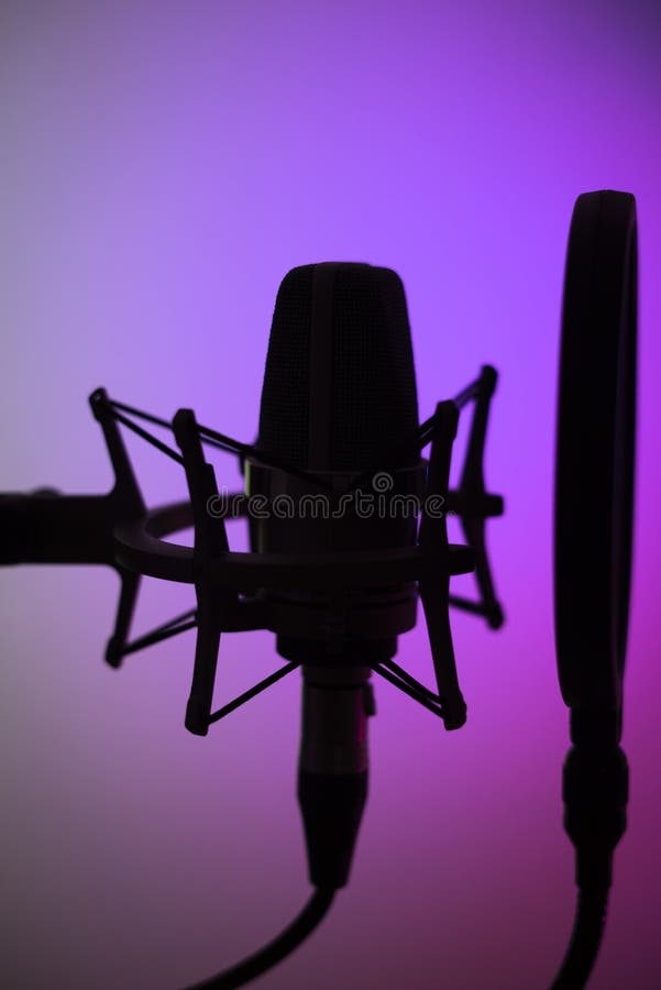 Voiceover Studio Microphone Stock Image - Image of record, large: 218045471