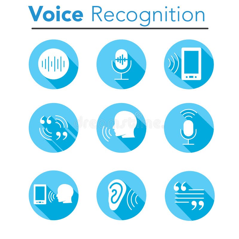 Voiceover or Voice Command Icon with Sound Wave Images Stock Vector ...