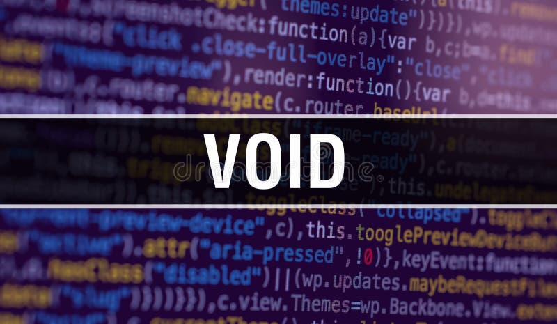 Void with Abstract Technology Binary Code Background.Digital Binary ...