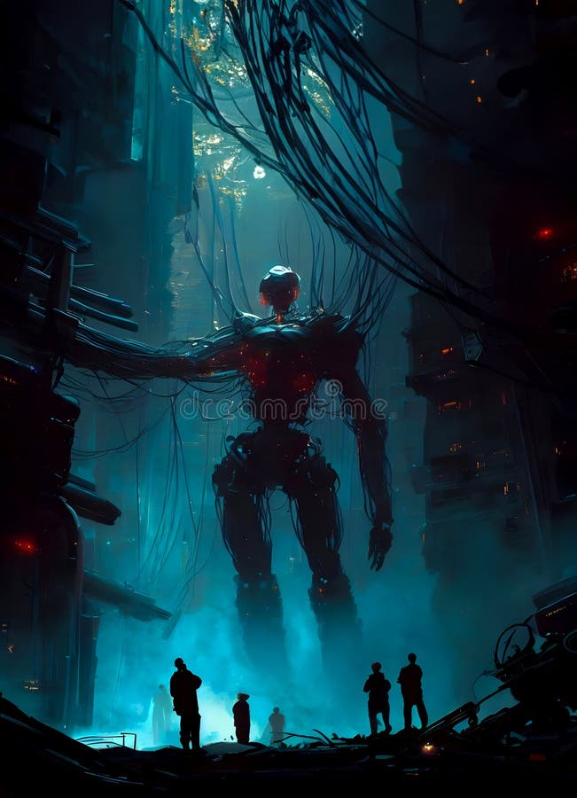 Into the Void: Harnessing the Potential of Dark AI Stock Illustration ...