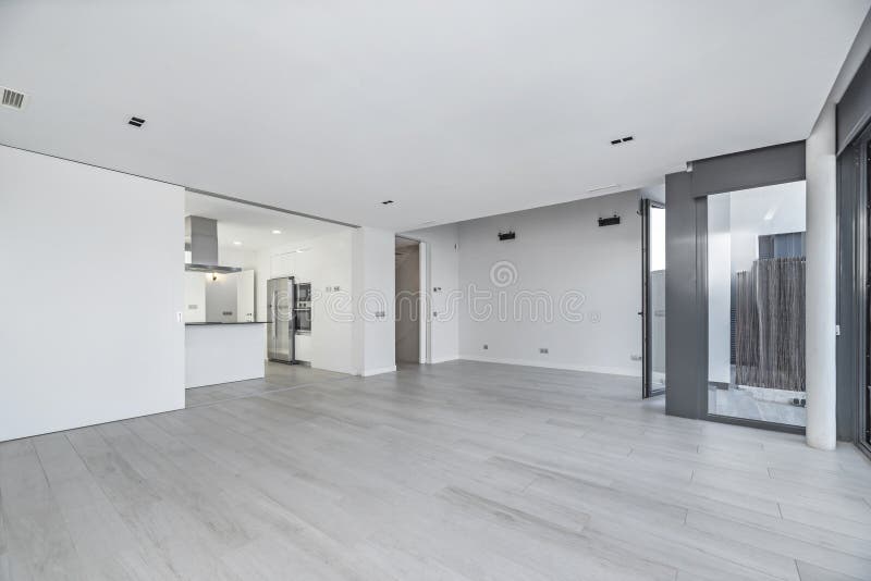 Void Living Room with an Integrated Home Automation System, Underfloor ...