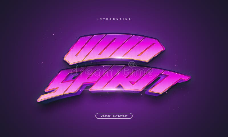 3D Spirit Text Effect - Editable Text Effect Stock Vector ...