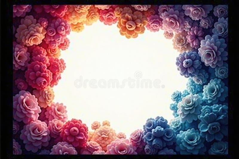 Void Square Black Border Isolates Nothingness , Depth, Frame Stock ...