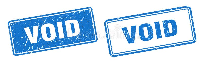 Void Stamp Set. Void Square Grunge Sign Stock Vector - Illustration of ...