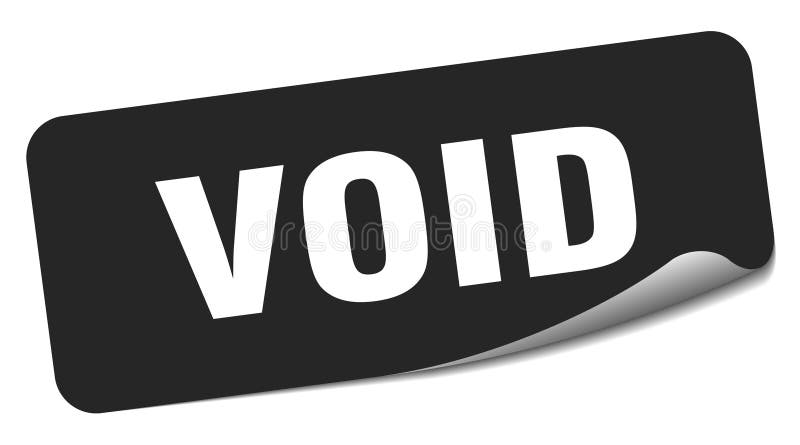 Void Symbol White Background VOID With X Rubber Stamp Simply Stamps