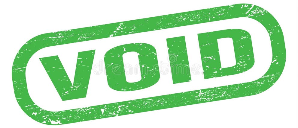 VOID, Text on Green Rectangle Stamp Sign Stock Illustration ...