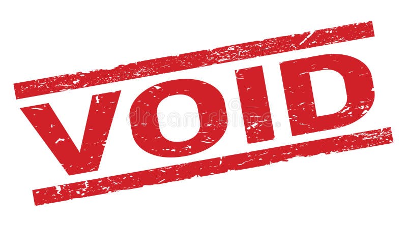 VOID Text on Red Rectangle Stamp Sign Stock Illustration - Illustration ...