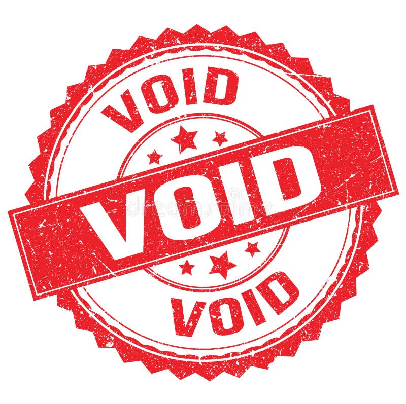 VOID Text on Red Round Stamp Sign Stock Illustration - Illustration of ...