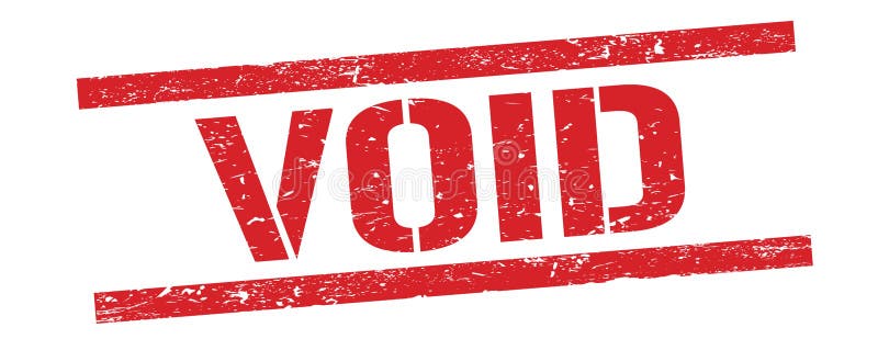 VOID Text on Red Vintage Lines Stamp Stock Illustration - Illustration ...