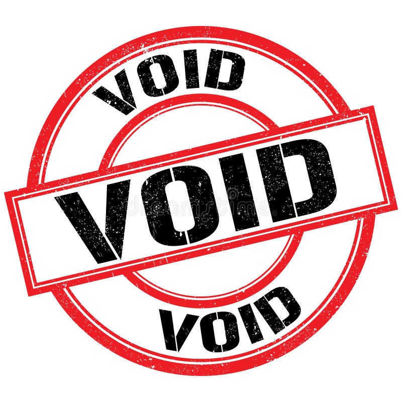 VOID Text on Red-black Round Stamp Sign Stock Illustration ...
