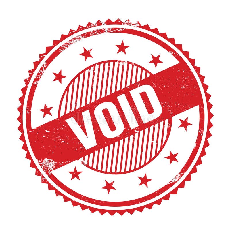 VOID Text Written on Red Grungy Round Stamp Stock Illustration ...