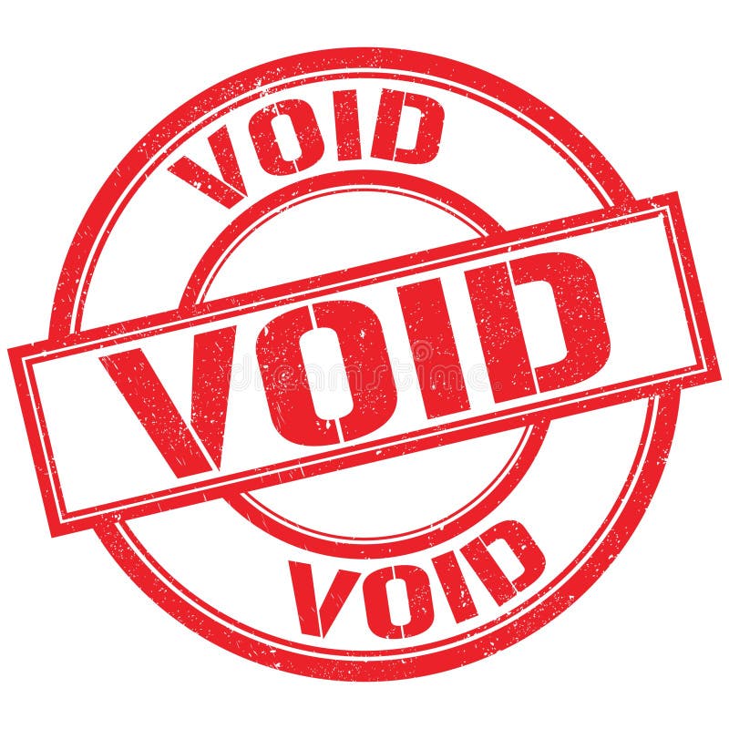 VOID Text Written on Red Stamp Sign Stock Illustration - Illustration ...