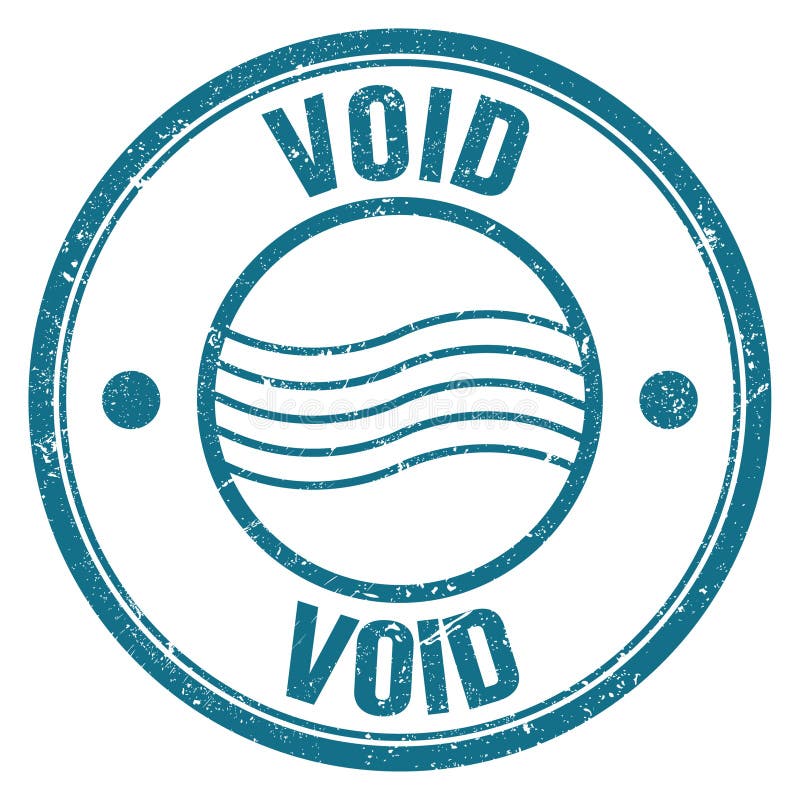 VOID Text Written on Blue Round Postal Stamp Sign Stock Illustration ...