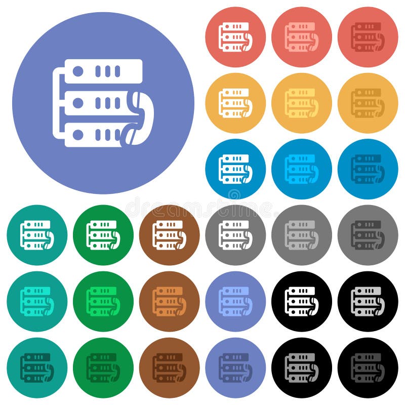 VoIP Call Round Flat Multi Colored Icons Stock Vector - Illustration of ...