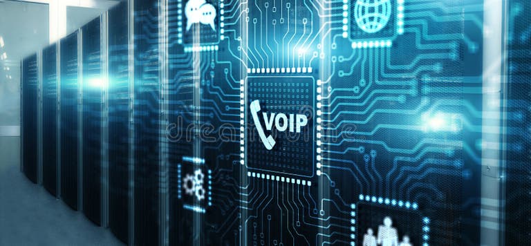 Voip IP Telephony Cloud Pbx Concept. Voip Services and Networking ...