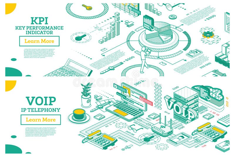VOIP IP Telephony Services. KPI Key Performance Indicator Stock ...
