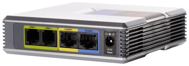VoIP phone adapter stock image. Image of white, adapter - 24112167