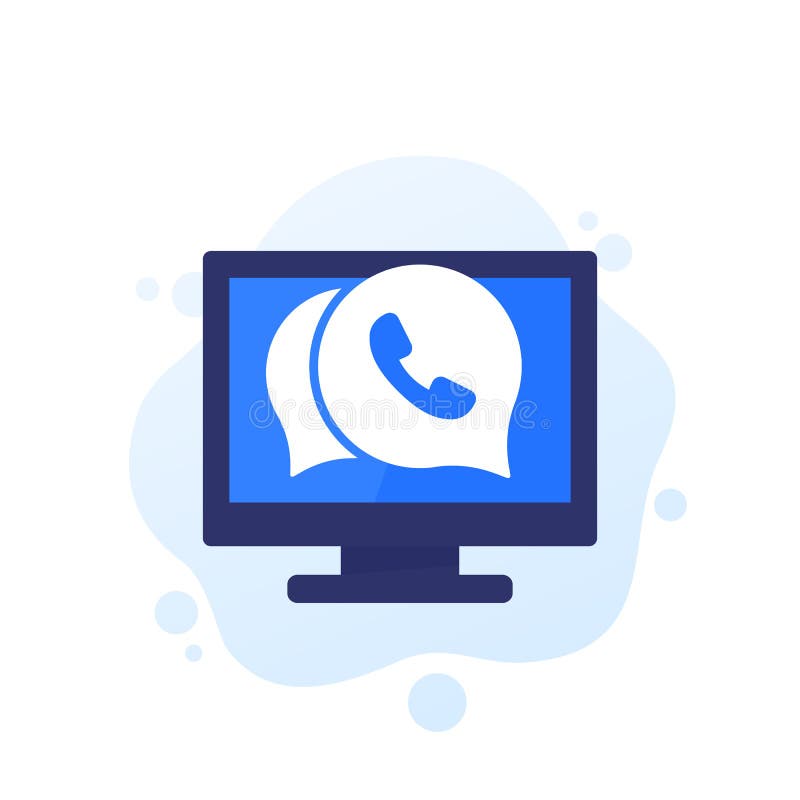 Voip Phone Call Icon, Vector Stock Vector - Illustration of service ...