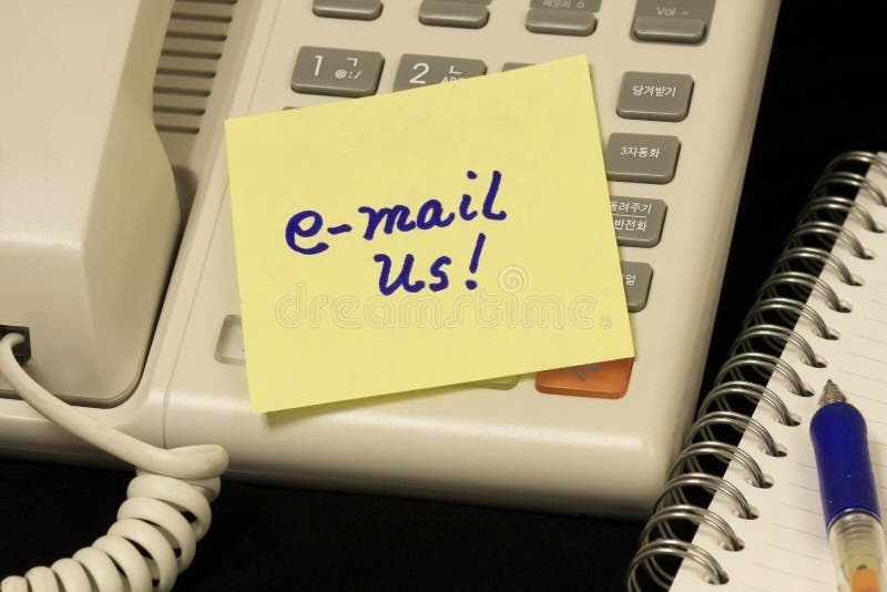 Voip Phone with Email Us Message Stock Photo - Image of assistant ...