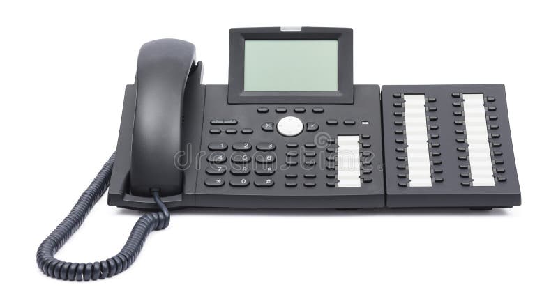 Voip Phone Isolated on White Background Stock Photo - Image of number ...