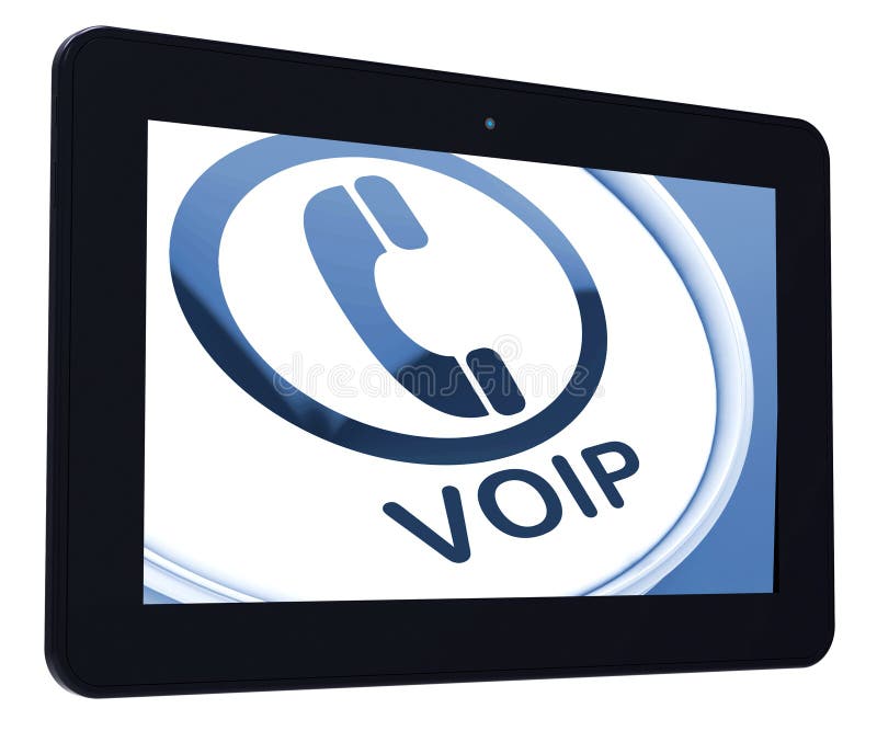 Voip Tablet Means Voice Over Internet Protocol or Broadband Telephony ...
