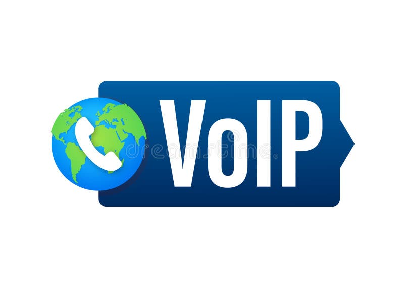 VoIP Technology, Voice Over IP. Internet Calling Banner. Vector ...