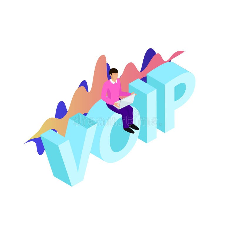 VoIP Voice Control Composition Stock Illustration - Illustration of ...