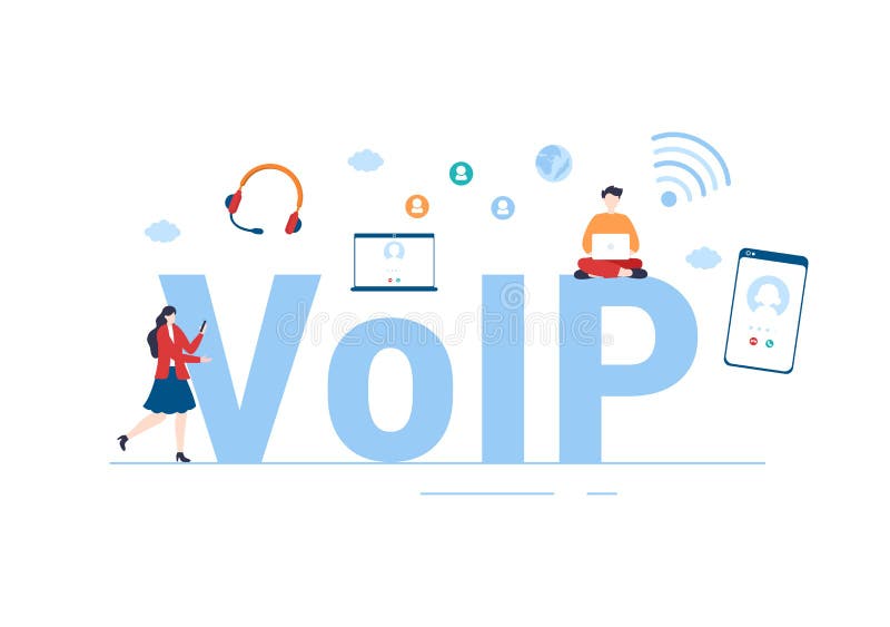 VOIP or Voice Over Internet Protocol with Telephony Scheme Technology ...