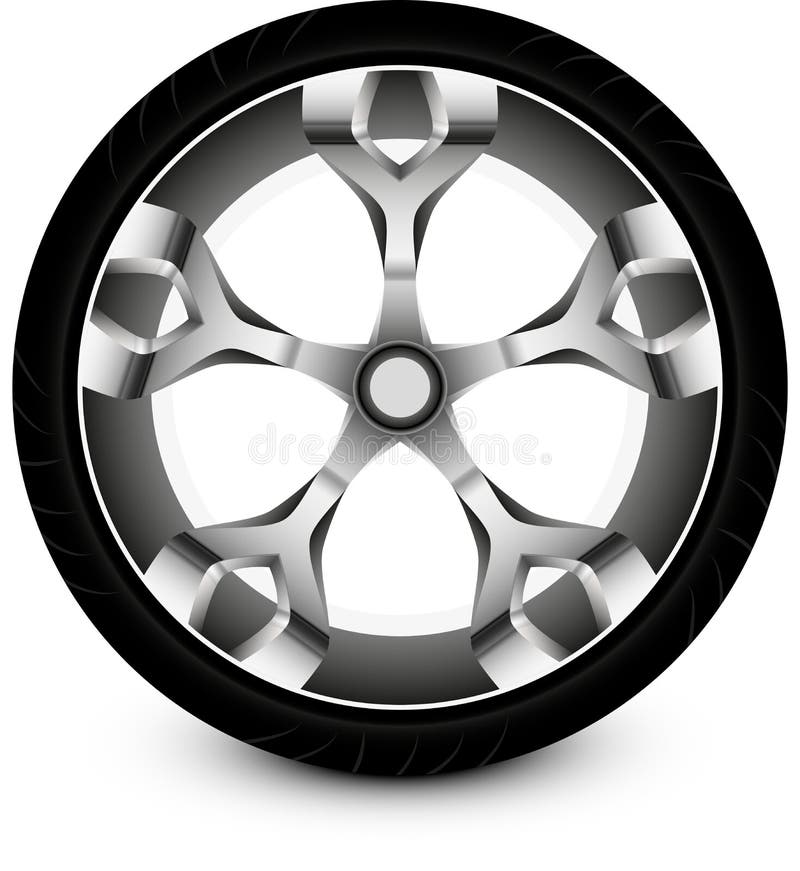 Voiture de roue illustration de vecteur. Illustration du peint - 46231087