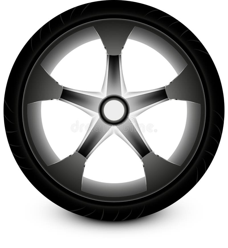 Voiture de roue illustration de vecteur. Illustration du peint - 46231087
