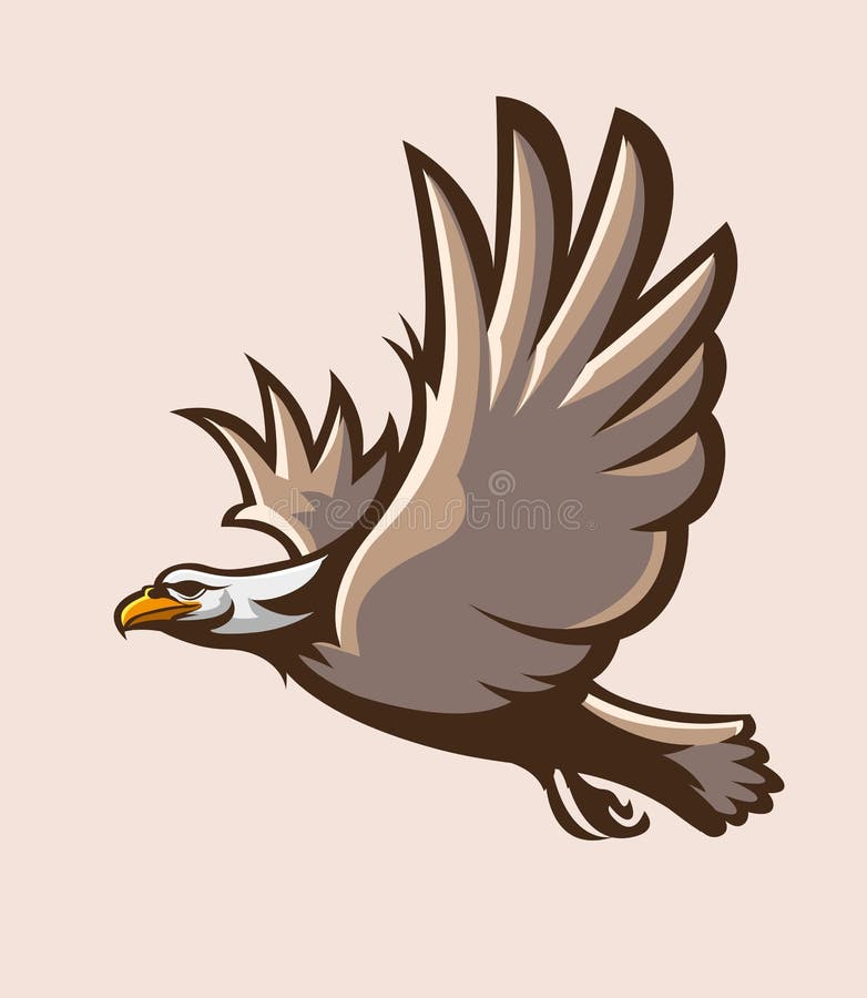 Faucon de vol illustration de vecteur. Illustration du aigle - 100477955
