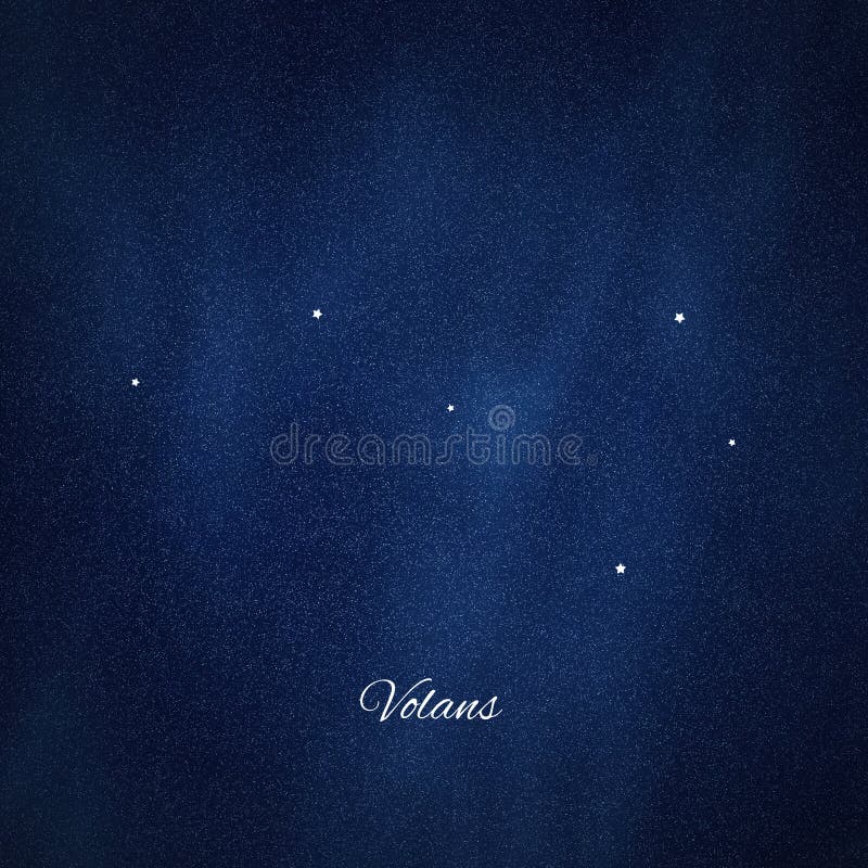 Volans Constellation, Cluster of Stars, Flying Fish Stock Image - Image ...