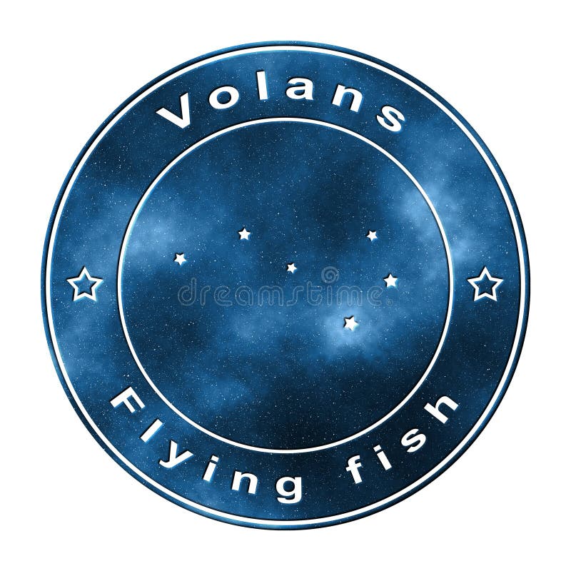 Volans Star Constellation, Flying Fish Stock Illustration ...
