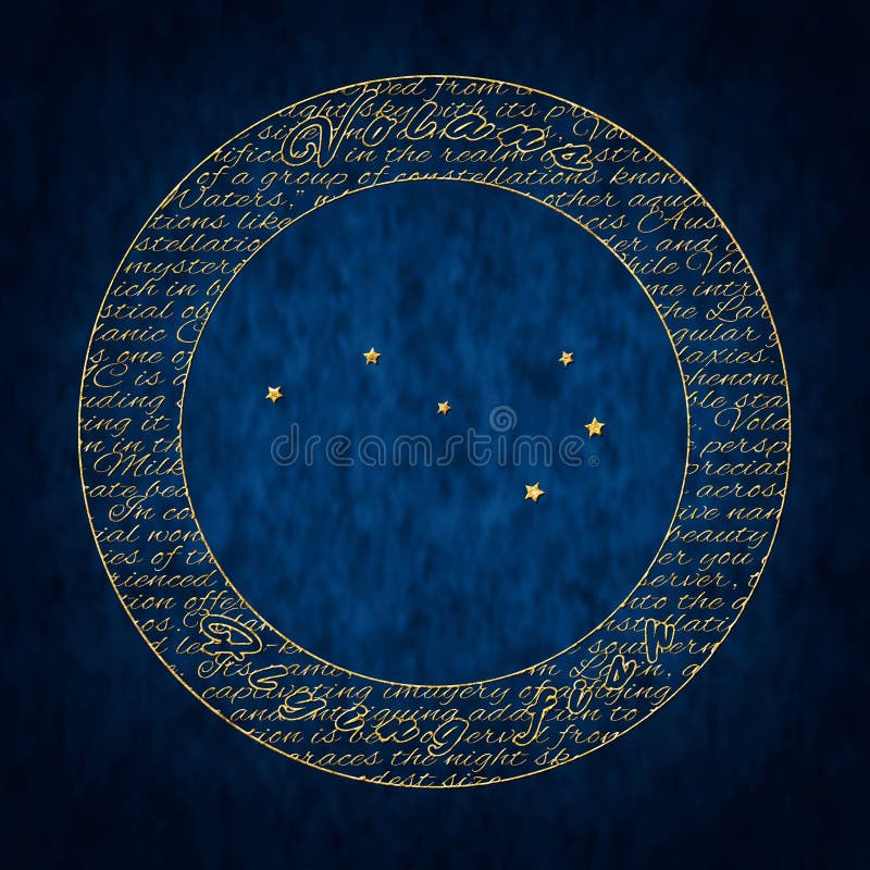 Volans Star Constellation, Flying Fish Stock Image - Image of twinkle ...